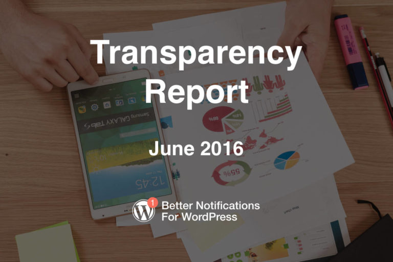 Transparency Report #2, June 2016 - Better Notifications for WP