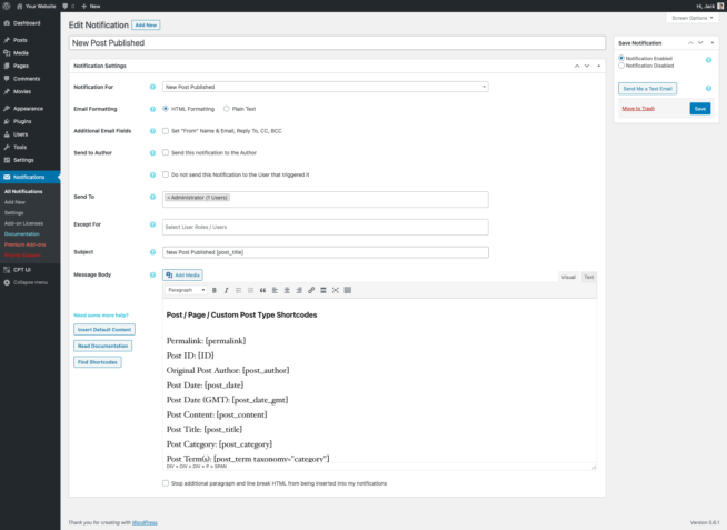 Edit your WordPress emails - Better Notifications for WP